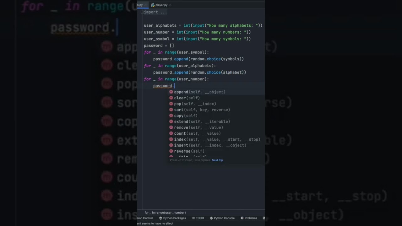 Random Password Generator using python. #python