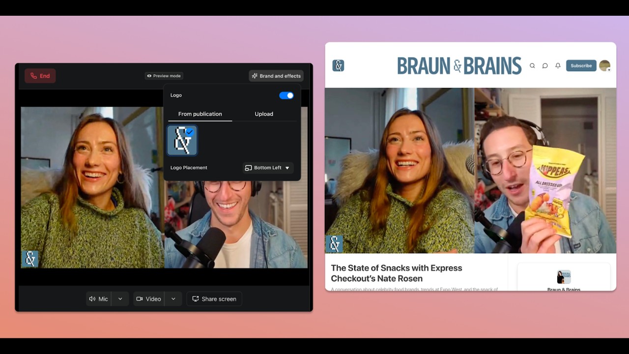 Masterclass: Substack Recording Studio