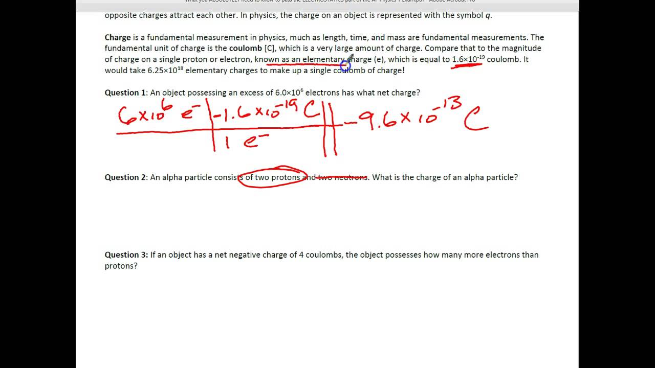 Electrostatics Notes Part 1