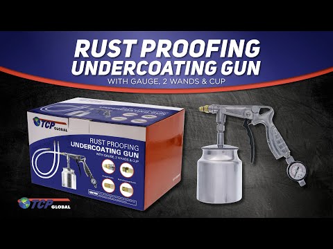 TCP Global | Rust Proofing Undercoating Gun w/ Gauge, 2 Wands, & Cup