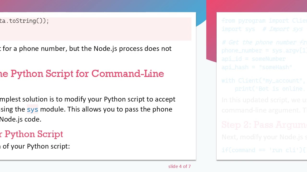 How to Submit Data in a Python Script When Run by Node.js