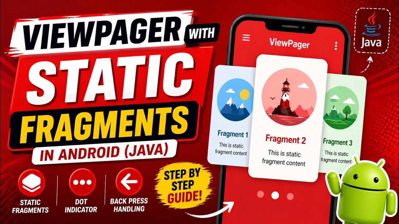 ANDROID - VIEWPAGER 2 WITH STATIC FRAGMENTS TUTORIAL IN JAVA