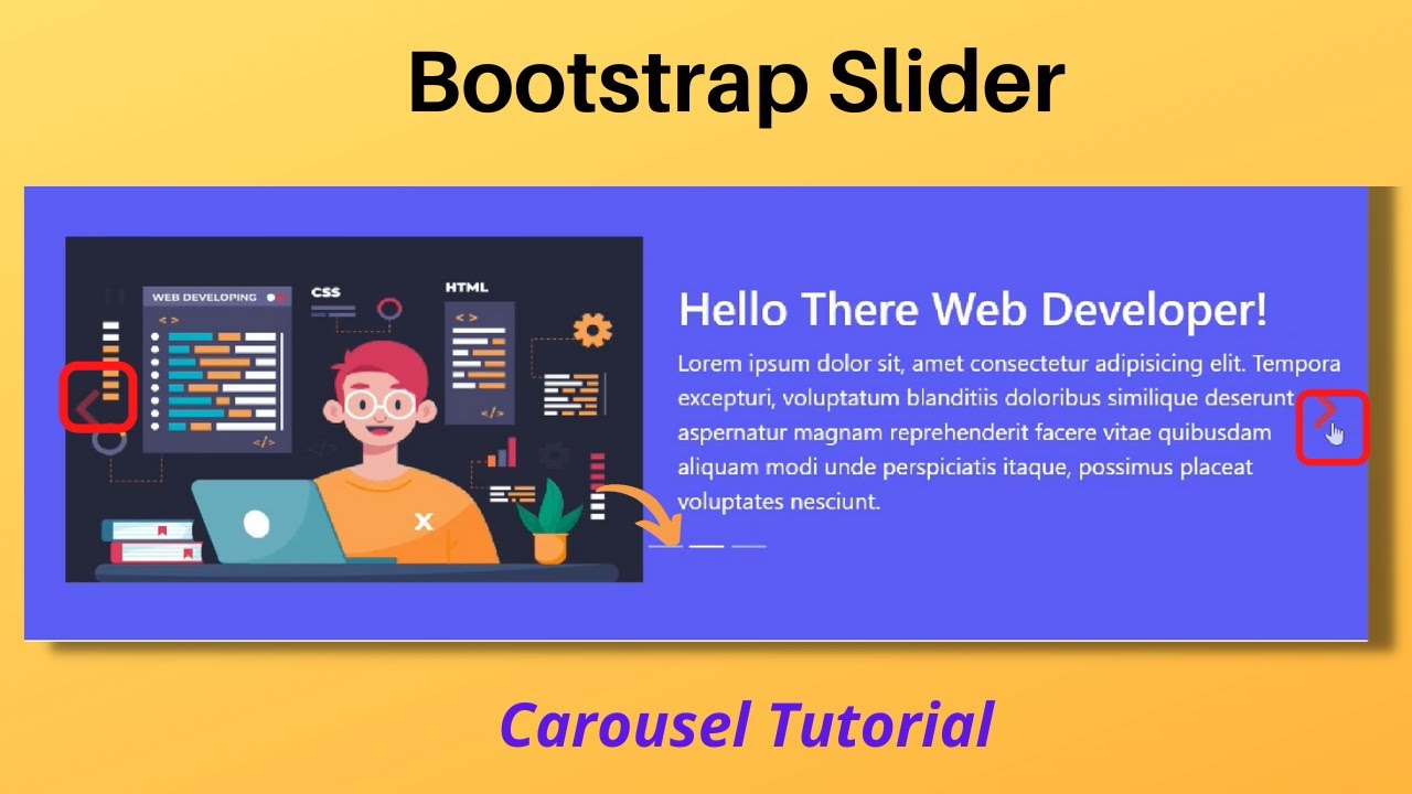 Carousel Slider Bootstrap 5 | Carousel tutorial | Webisite Slider