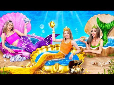 Rich vs Broke vs Giga Rich Mermaid | All the Types of Mermaids in Magic School
