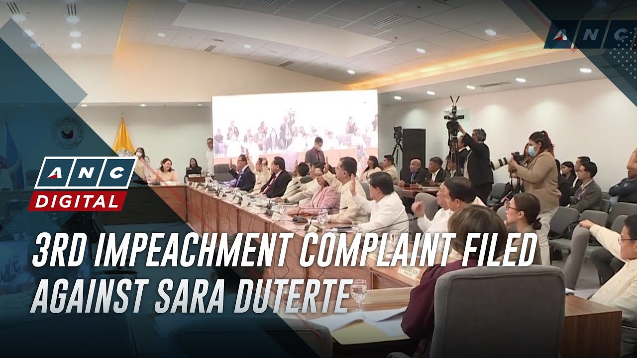 3rd impeachment complaint filed against Sara Duterte