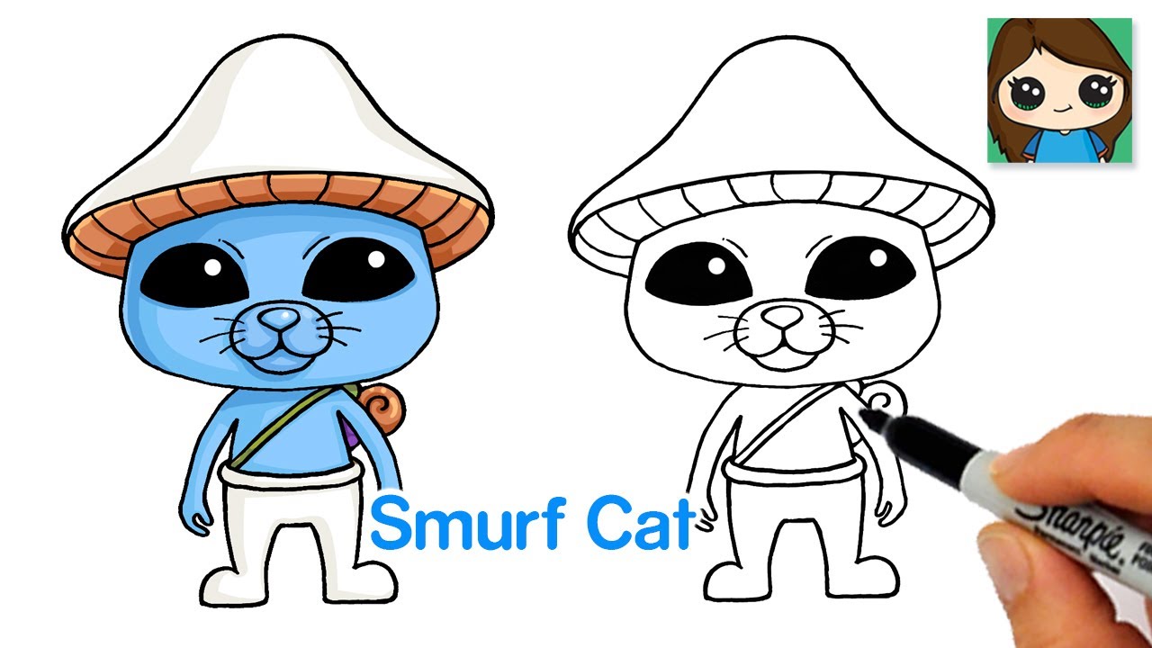 How to Draw Smurf Cat