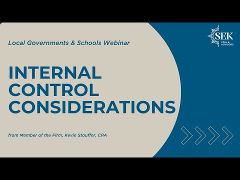 Internal Control Considerations
