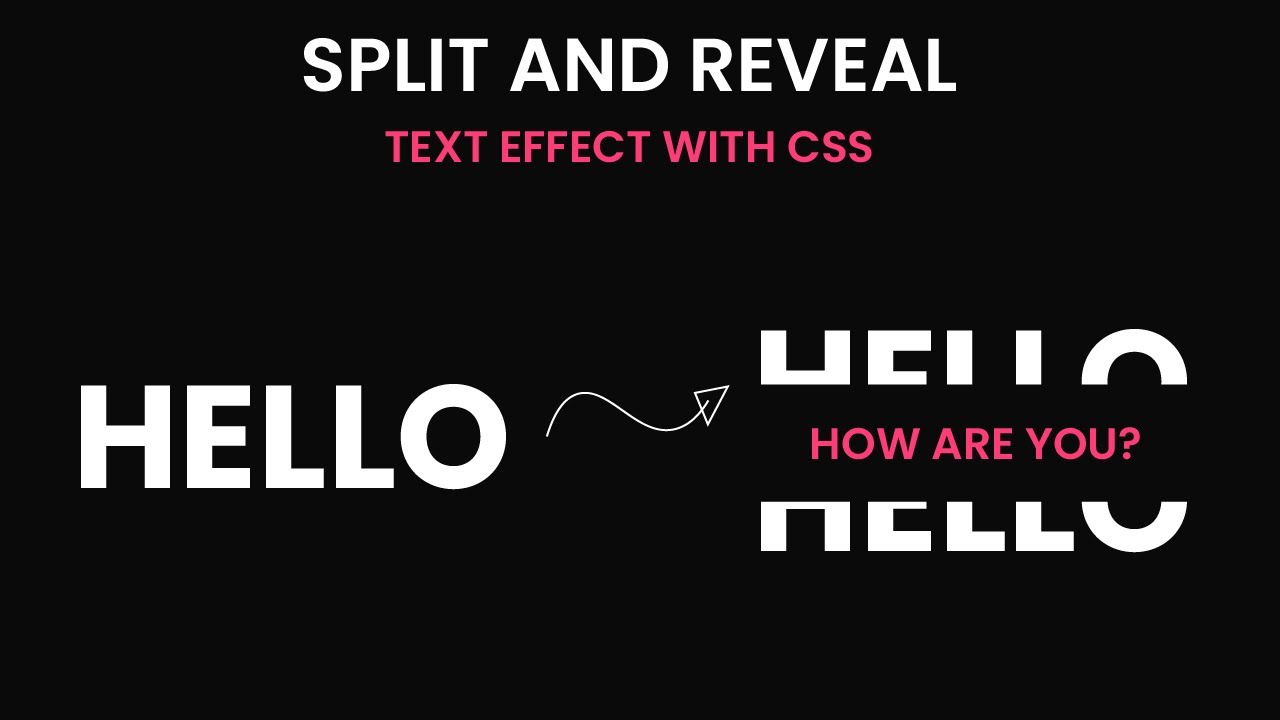 Split And Reveal Text Effect | CSS Text Animation