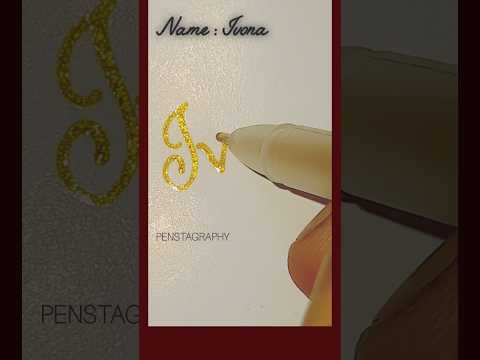 Name: Ivona #nameart #lettering #cursive #shorts #shortvideos #art #youtubeshorts