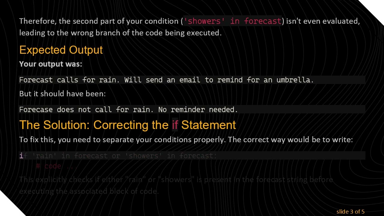 Understanding the if Statement in Python: A Simple Guide to Checking Weather Forecasts