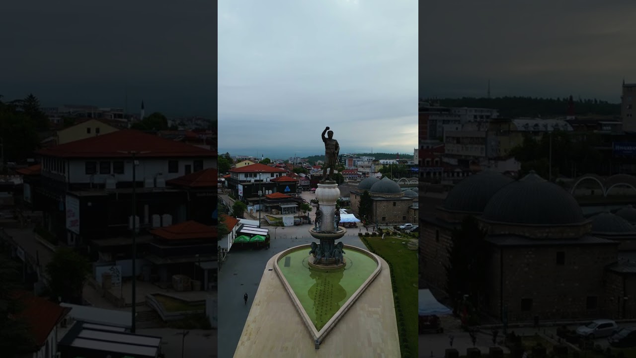 Drone shots of Skopje 4k
