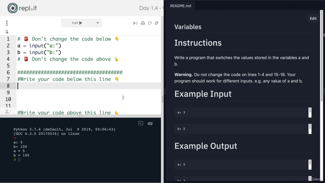 014 Interactive Coding Exercise Variables