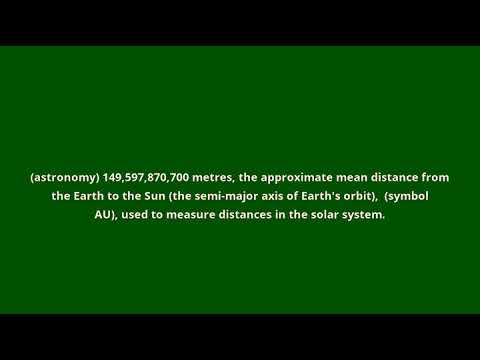 what is the meaning of astronomical unit