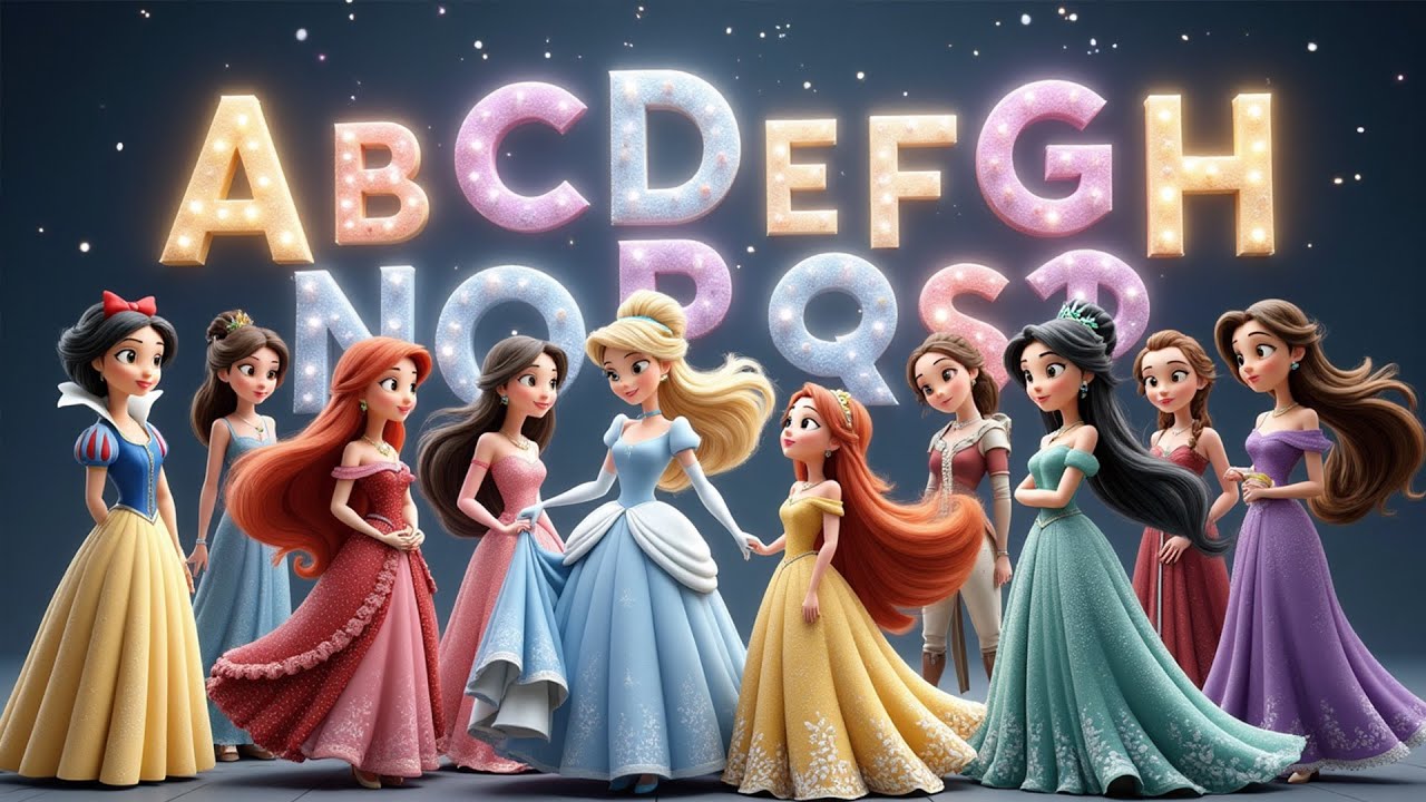 ABC Song with Disney Princesses | Magical Alphabet Song for Kids