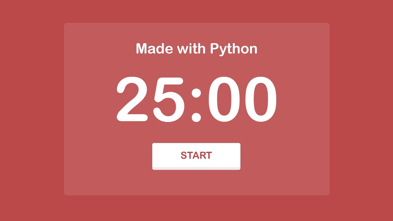 Pomodoro Timer in Python and PyGame!