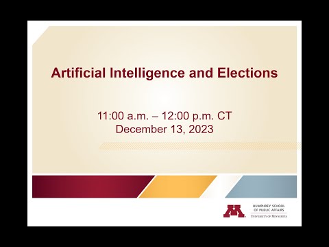 Artificial Intelligence and Elections