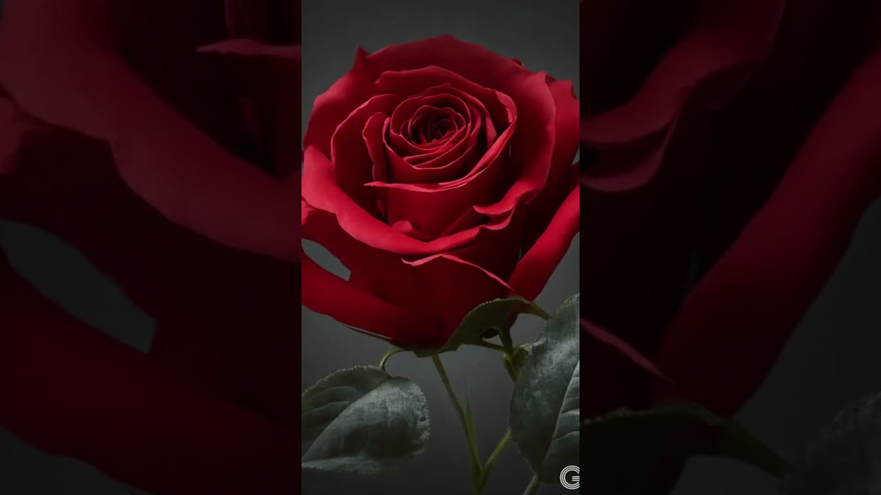3D animation of red rose #3D #animation #rose #red rose