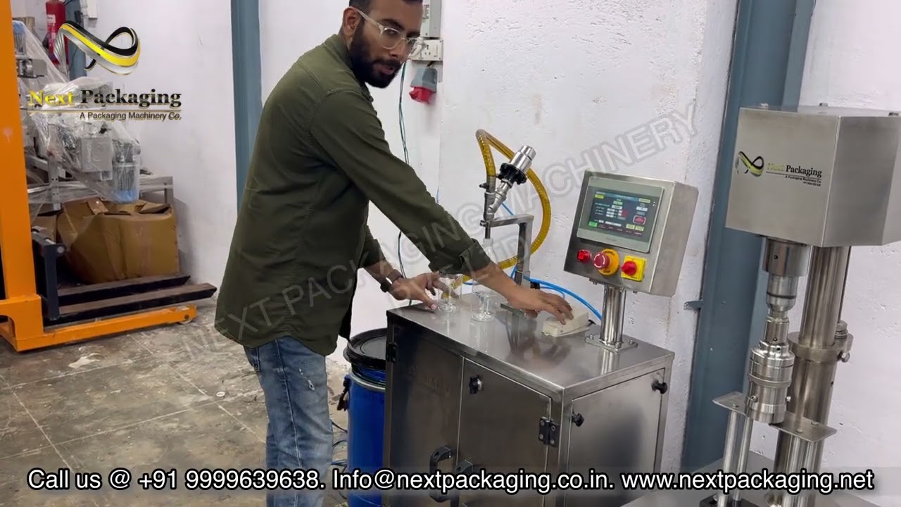 Semi-Automatic Oil Filling Packaging Plant | Servo Oil Filling,Heavy-Duty Capping & Labeling Machine