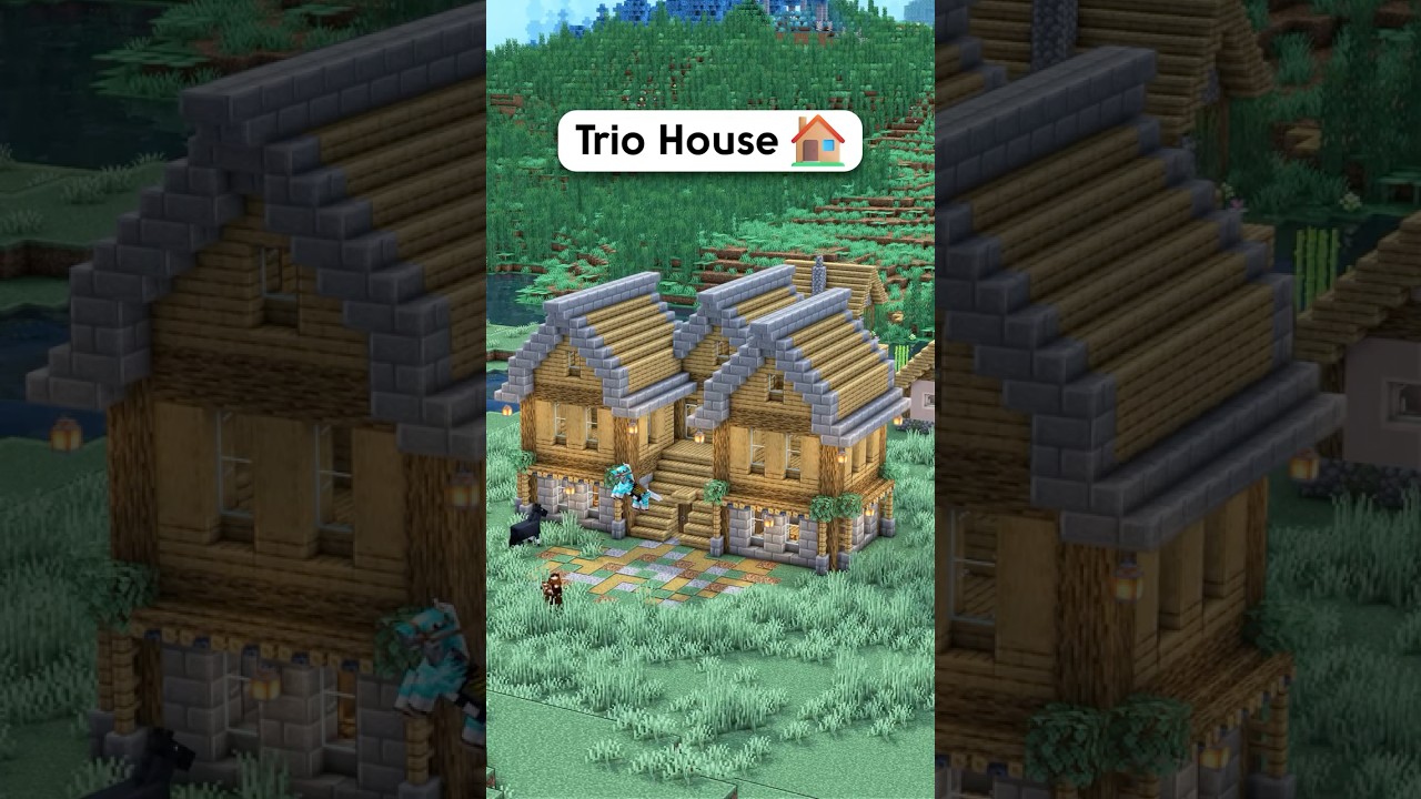 Minecraft Easy 3 Player / Trio Starter House🏠 For Build and No Music