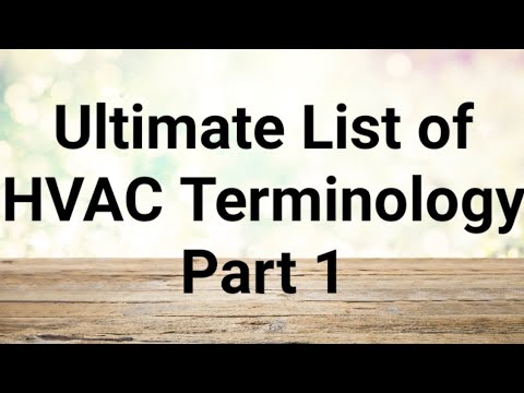 HVAC Dictionary Ultimate List of HVAC Terminology ll HVAC Questions and Answers