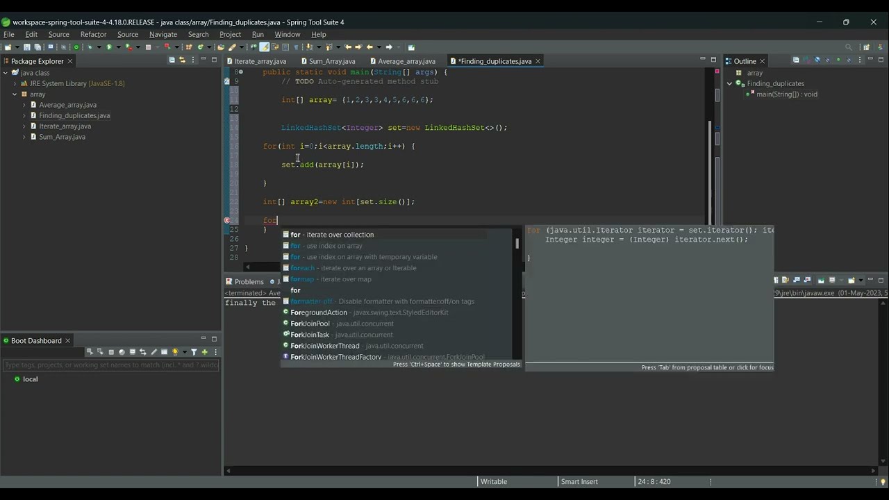 Printing Non Duplicate elements from Array using Java || Java Systems