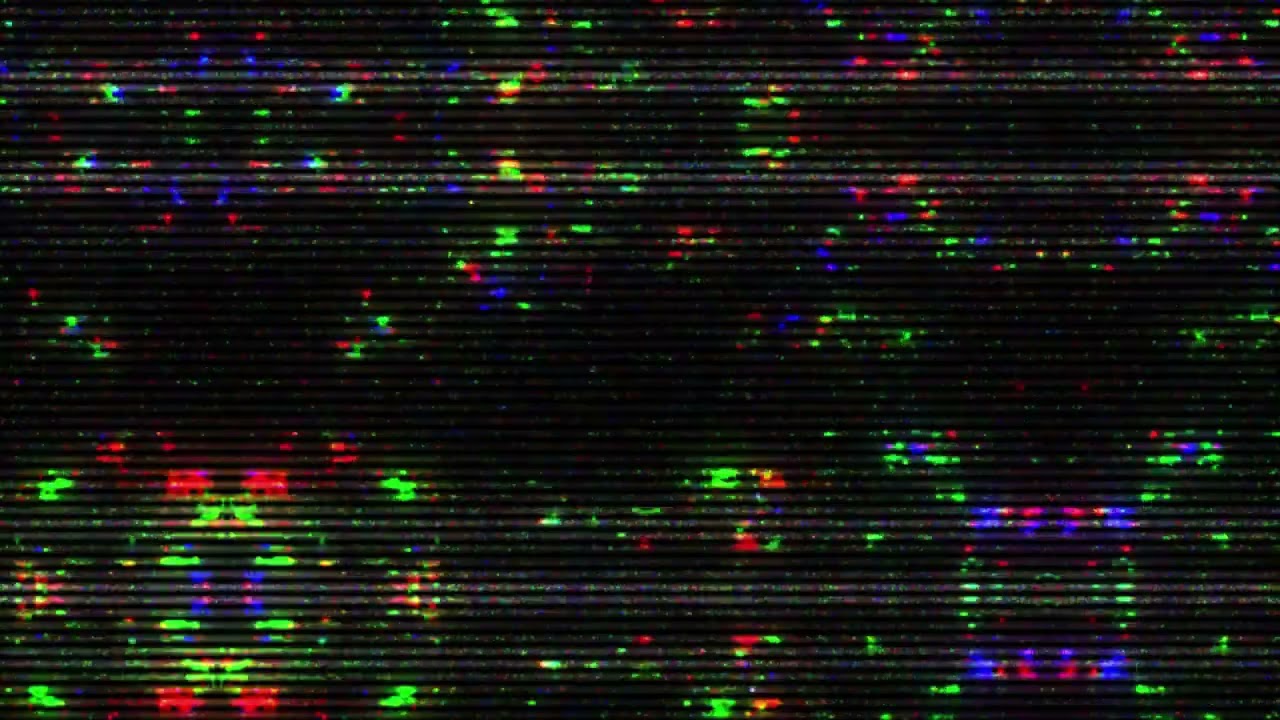 Glitched TV Digital Corruption Motion Background Wallpaper Screensaver Broken TV Prank