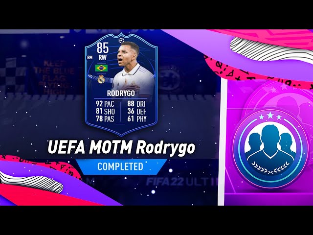 Rodrygo UCL MOTM SBC: FIFA 23 Rodrygo UCL MOTM SBC - How to complete ...
