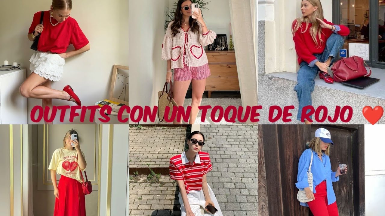 Outfits con un toque de rojo👠 #tendencias2026 #moda #rojo #looks 