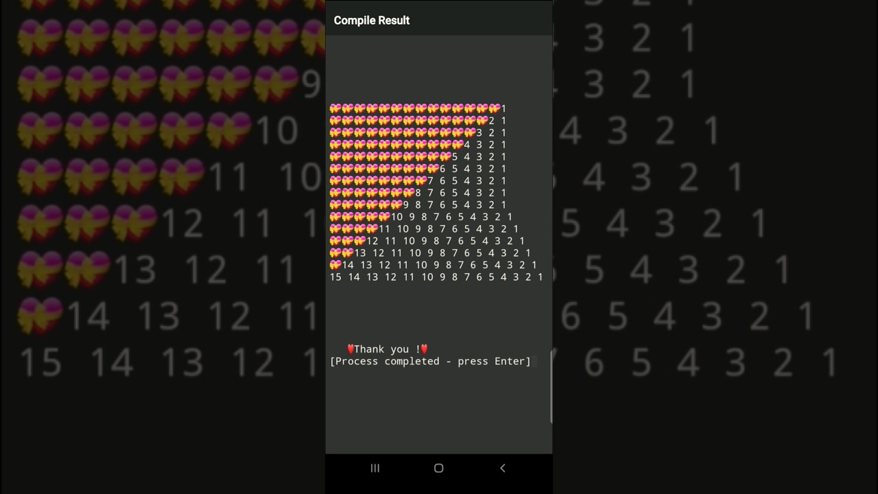 Amazing number pattern coding in C💝💝 #c #coding #cs #computer #science #pattern #design #shorts