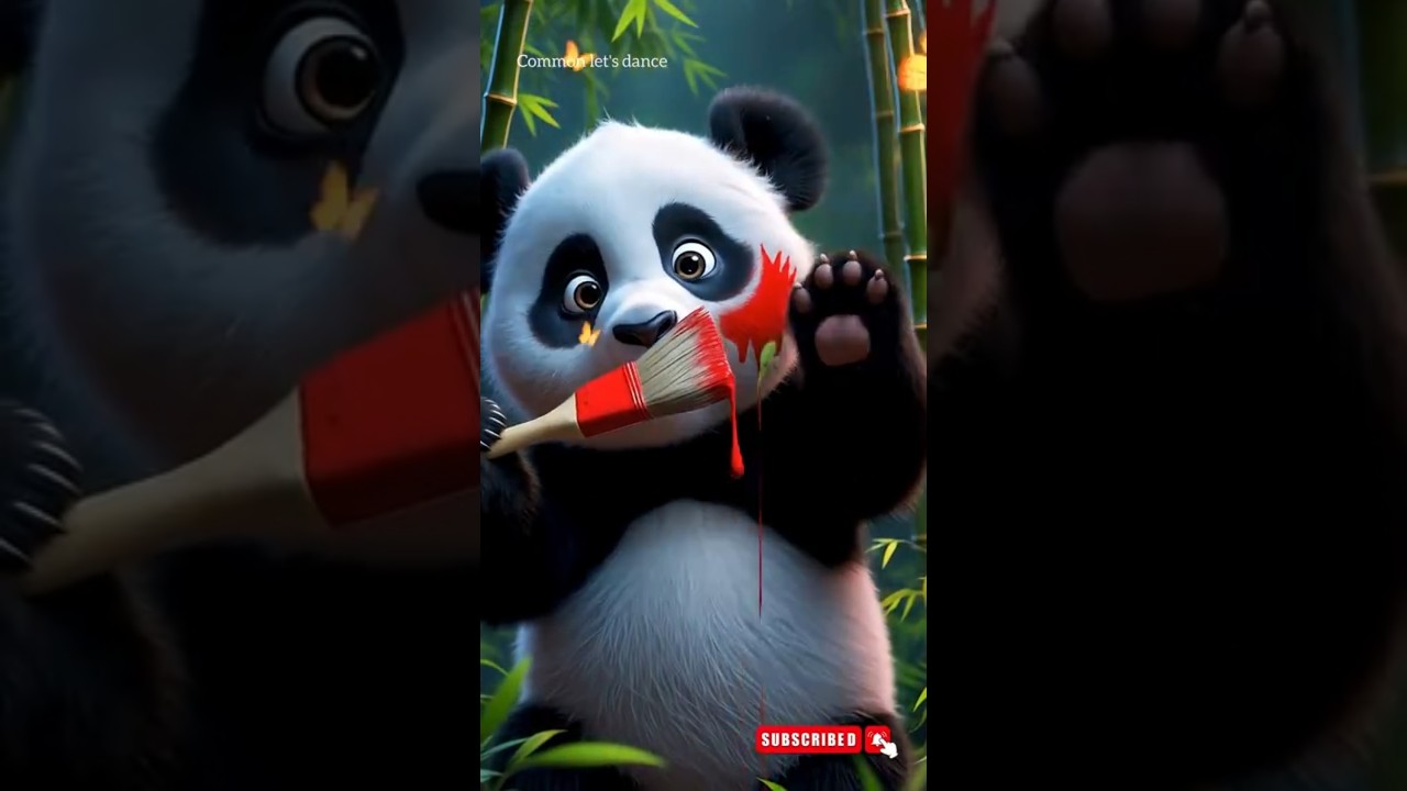 Cute Panda Painting on face 😂 #shorts #viral