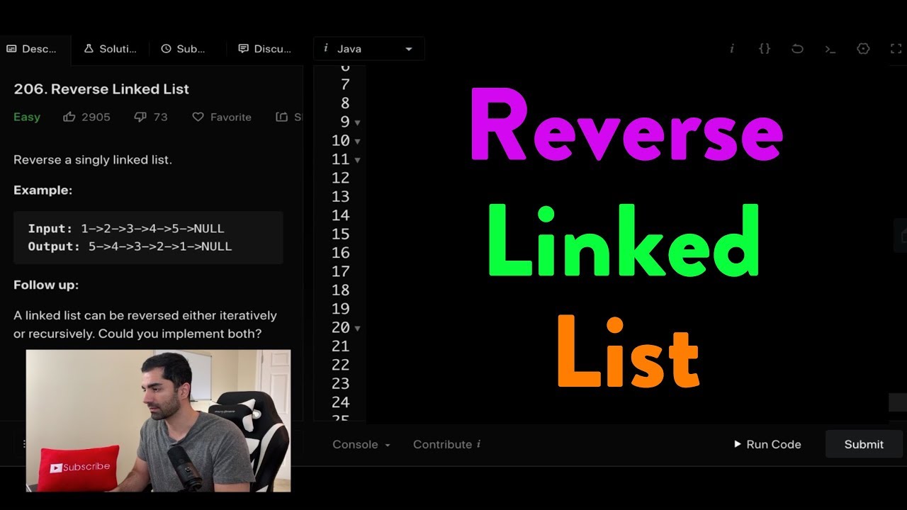 LeetCode Coding Problem | Reverse Linked List