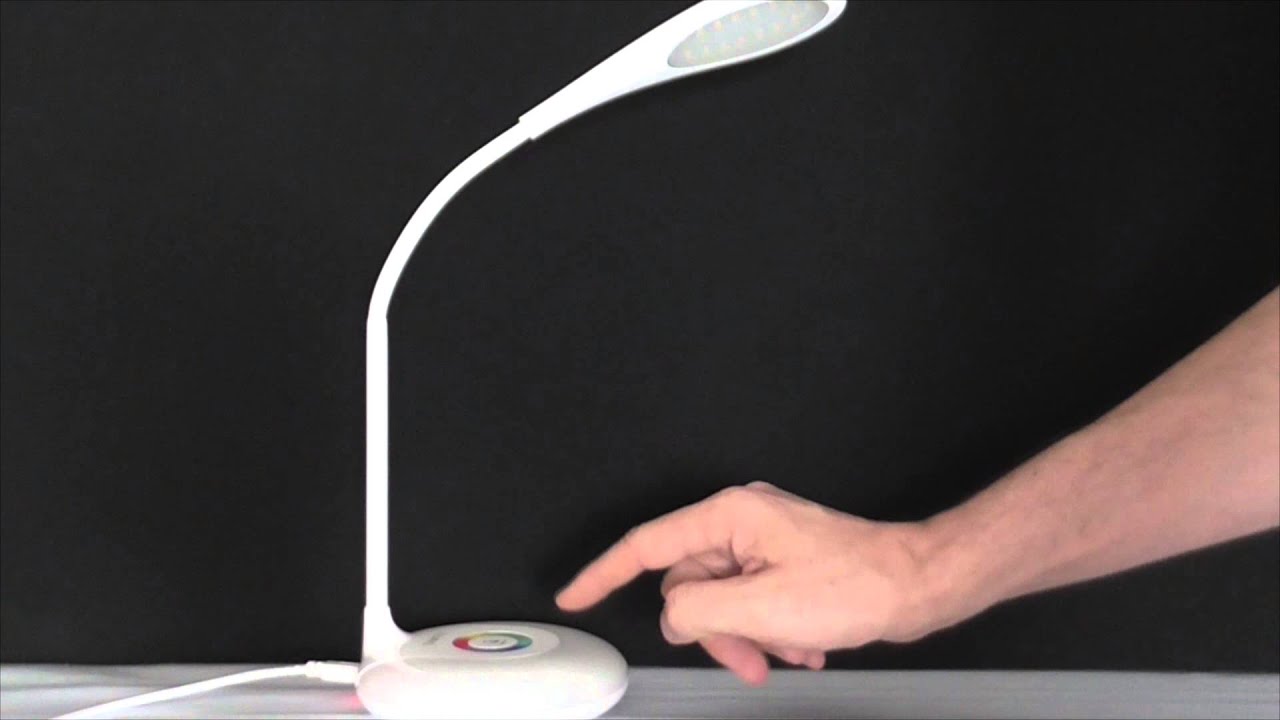 Lámpara LED de escritorio con 3 niveles de brillo y base de luz