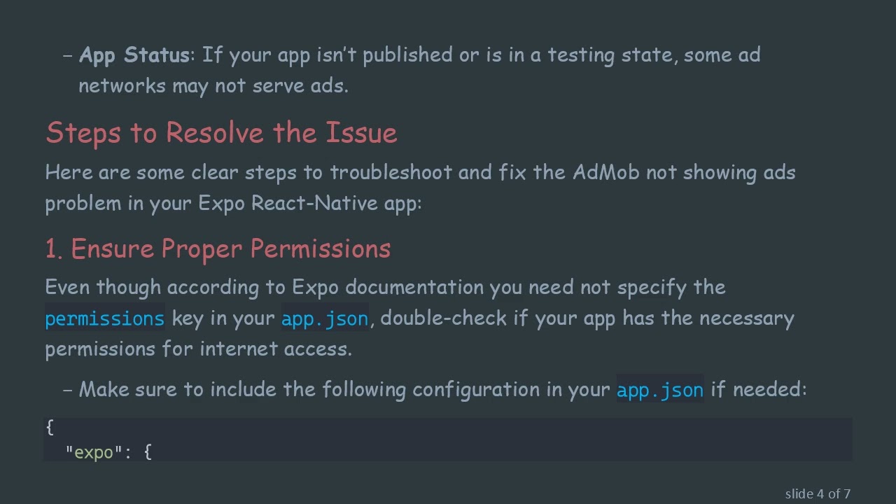 How to Resolve AdMob Not Showing Ads in Your Expo React-Native App