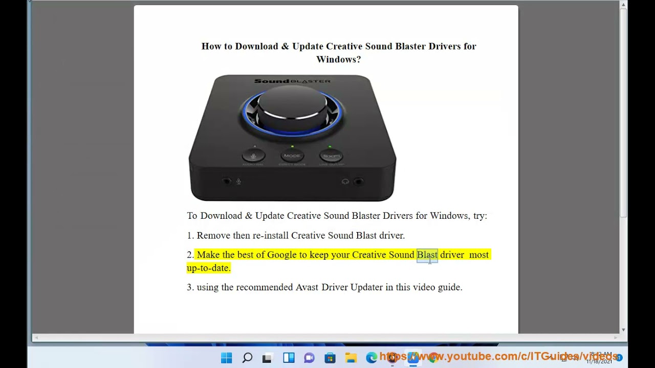 Download & Update Creative Sound Blaster Drivers for Windows 11/10