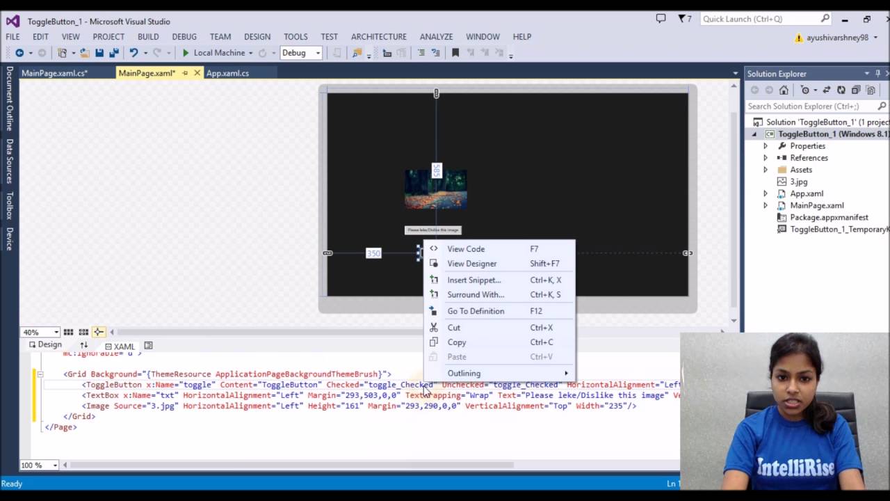 Using Toggle Button in Windows Store App