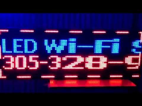 LED Sign Full Color Wireless Connection Phone App Wi-Fi LED Sign 305-328-9557