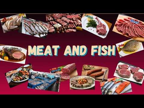 Lesson 9. Meats and Fish. Spanish vocabulary course.