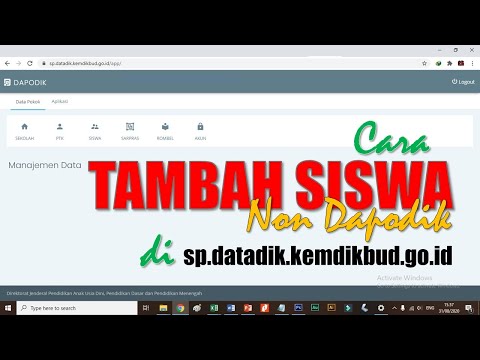 Tambah Siswa Baru Non Dapodik (Siswa Pindahan) Melalui Website sp.datadik.kemdikbud.go.id