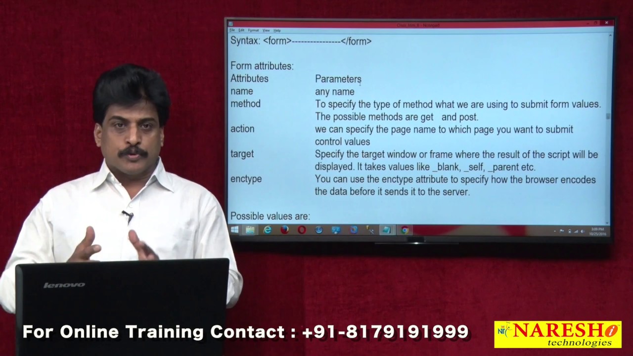 HTML Forms - Part 1 | Web Technologies Tutorial | Mr.Subbaraju