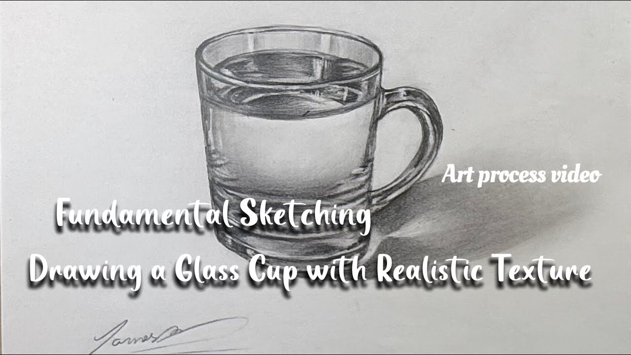 Basic Sketching: Drawing a Realistic Glass Cup | Pencil Drawing Techniques
