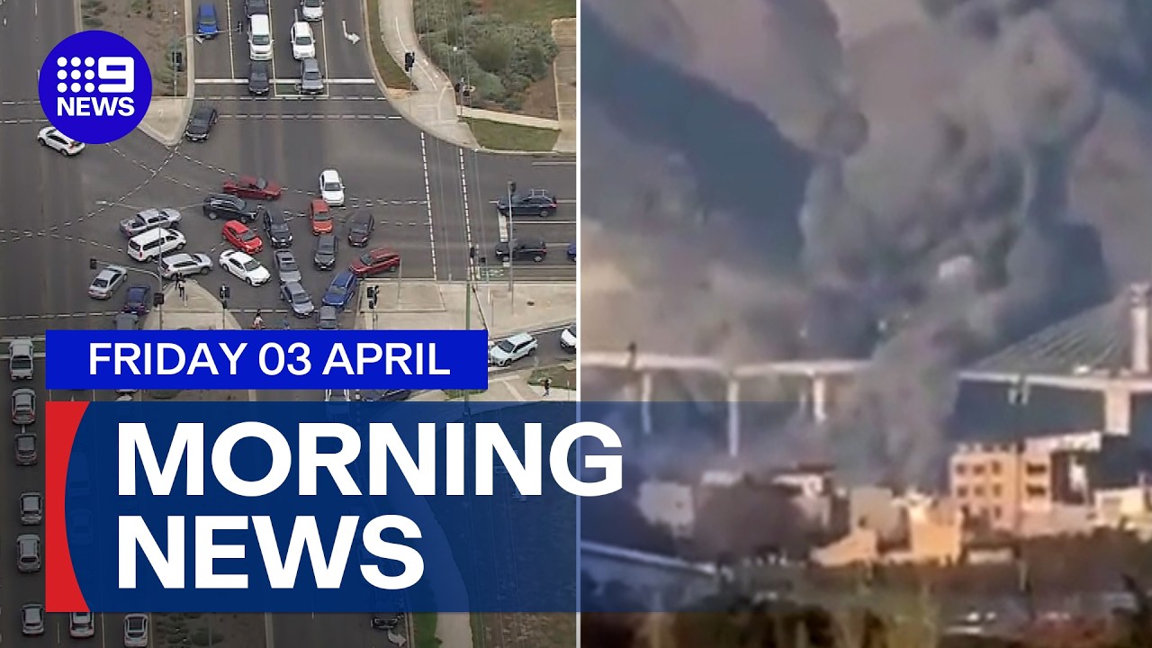 Free fuel frenzy in Melbourne; Iran's biggest bridge bombed | 9 News Australia