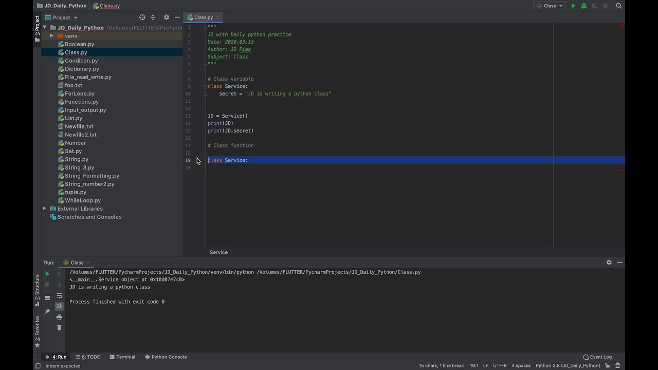 JD with Daily Python Practice ( Python Class )