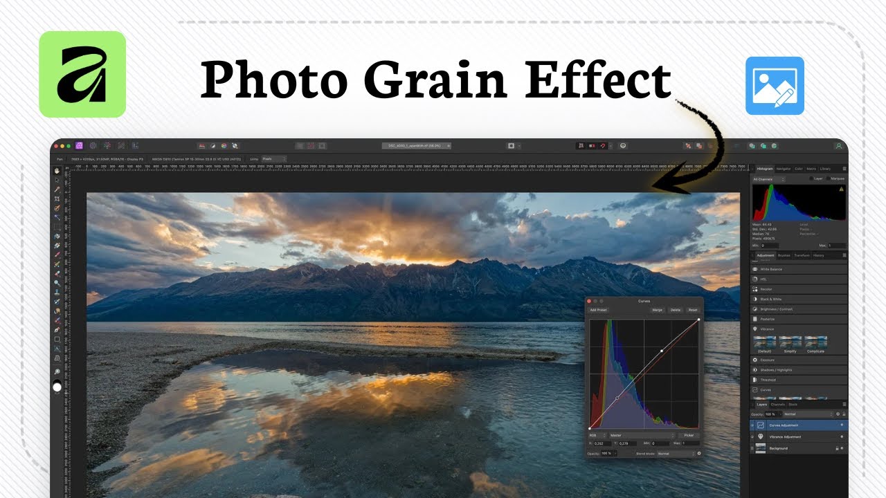 How to add grain in Affinity Photo (Visual Enhancement)