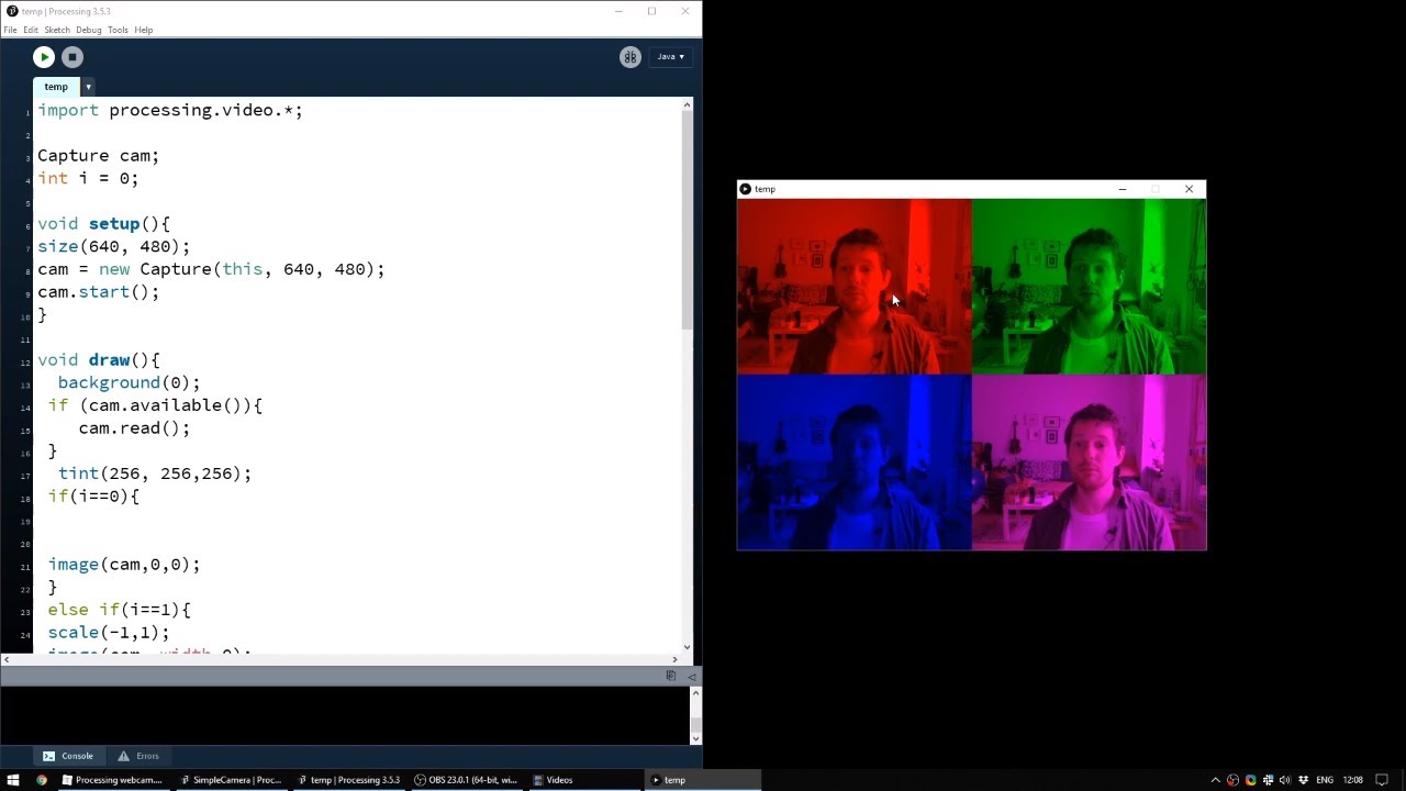 Introduction to Webcam Effects with Processing (Java)