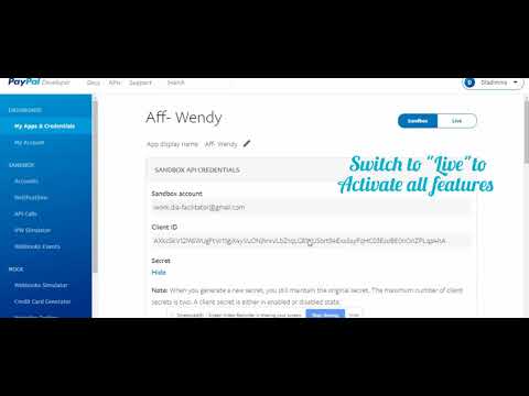 Affiliatly: Setup the Paypal API