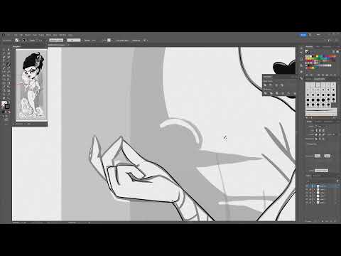 Cute Bride of Frankenstein - Line Art - Vector Art - Adobe Illustrator