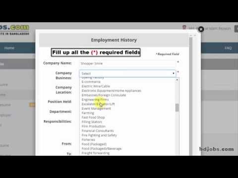 How To Update "Employment" History