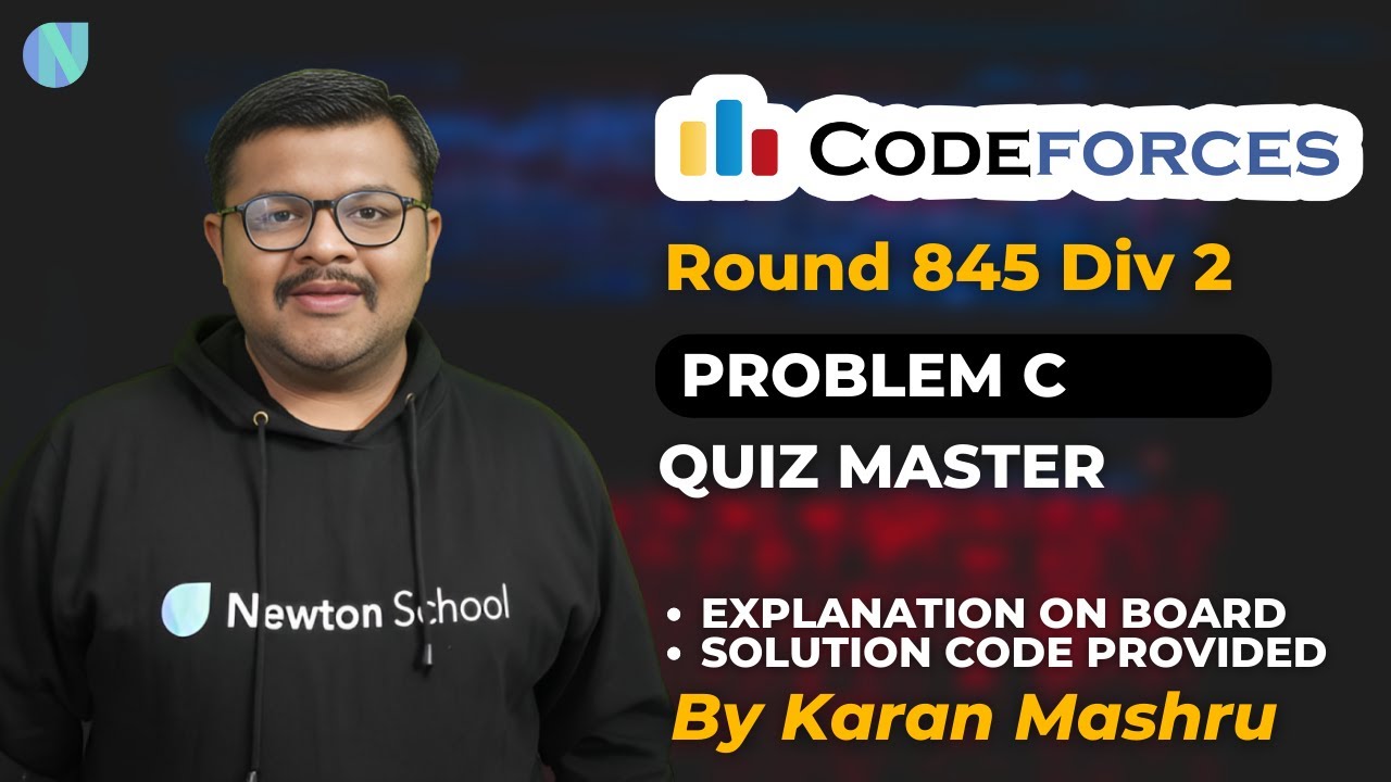 Codeforces Round 845 Div 2 | Problem C : Quiz Master Solution | Explanation +Code | Hindi Editorial