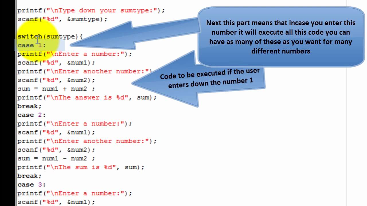 C Programming Tutorial 6: How To Make Switch Case Statements