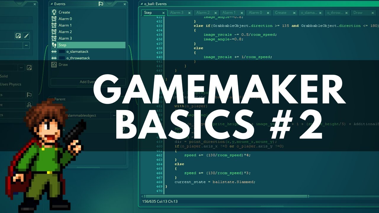 GameMaker Studio 2 Basics [2] - Events, Your first code, Compiling Your Game